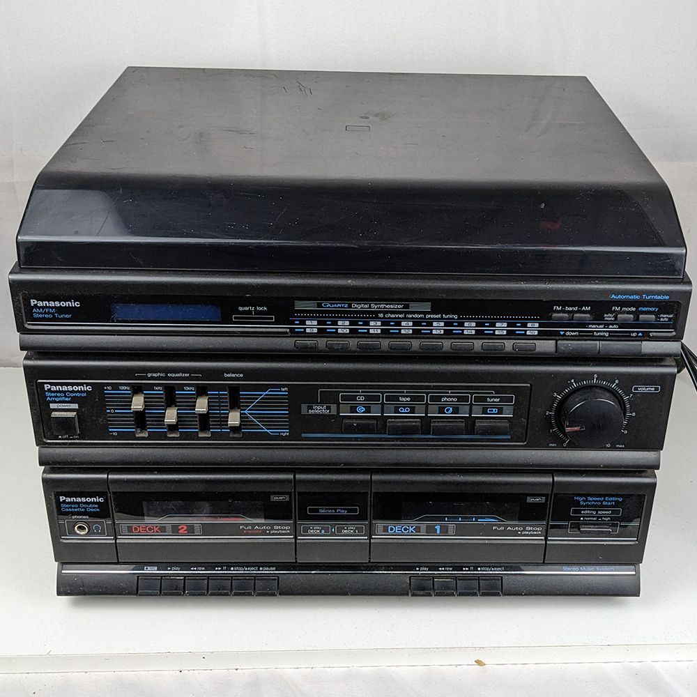 Panasonic Stereo System with Turntable - Working
