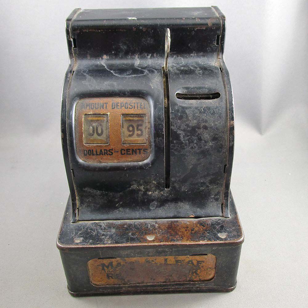 Vintage Maple Leaf Cash Register Bank - Mfg by Durable Toy & Novelty