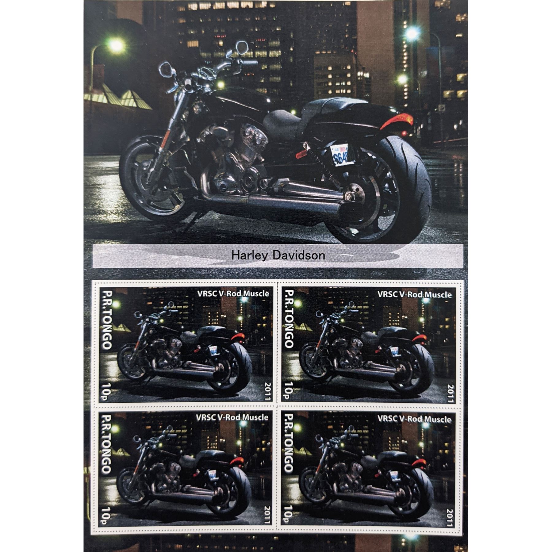 Harley Davidson Stamp Set