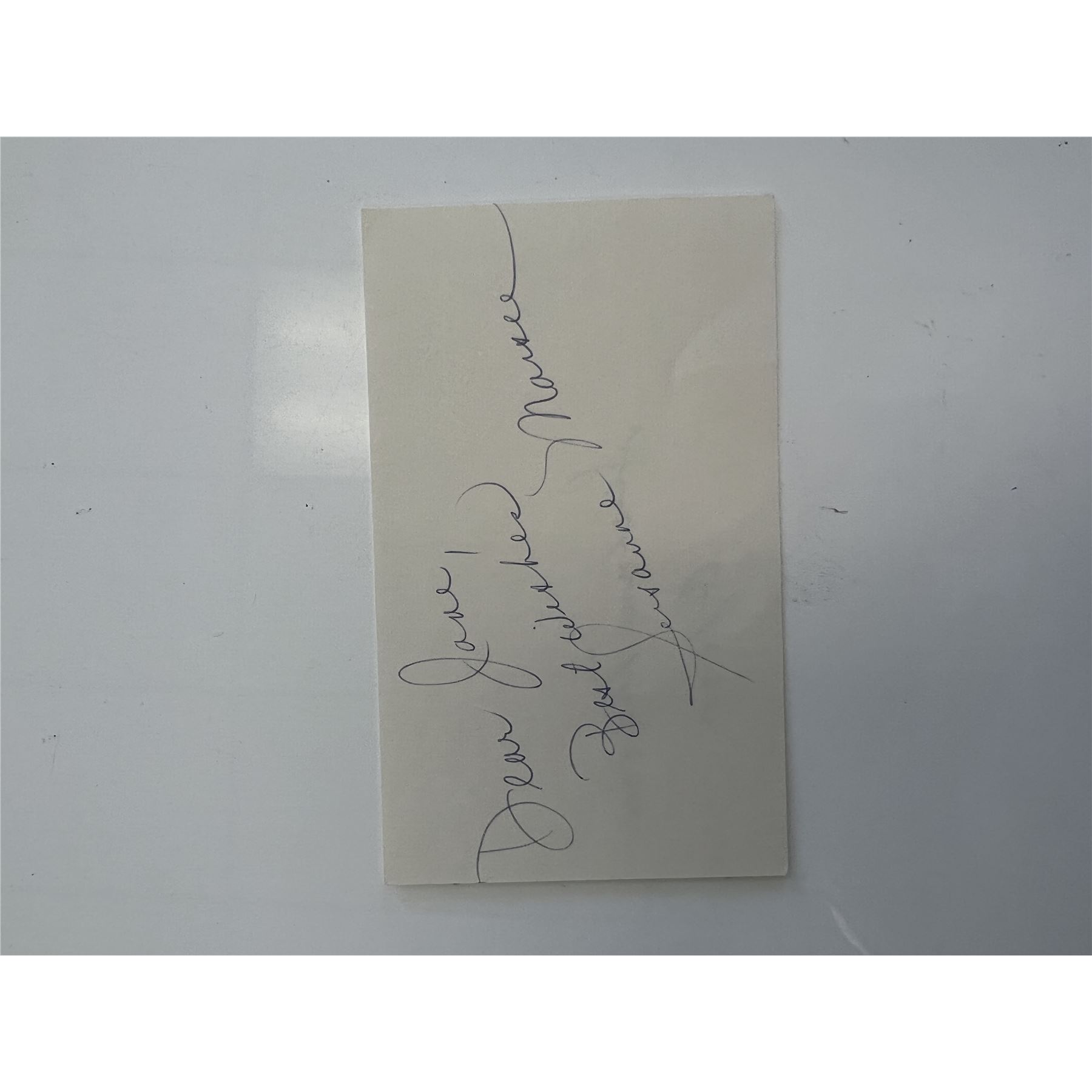 Opera singer Susanne Marsee original signature