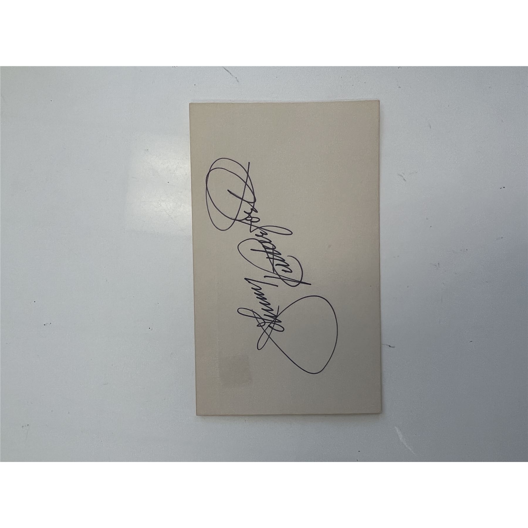 Indy race car driver Johnny Rutherford original signature