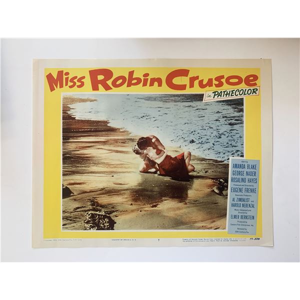 Miss Robin Crusoe original 1953 vintage lobby card
