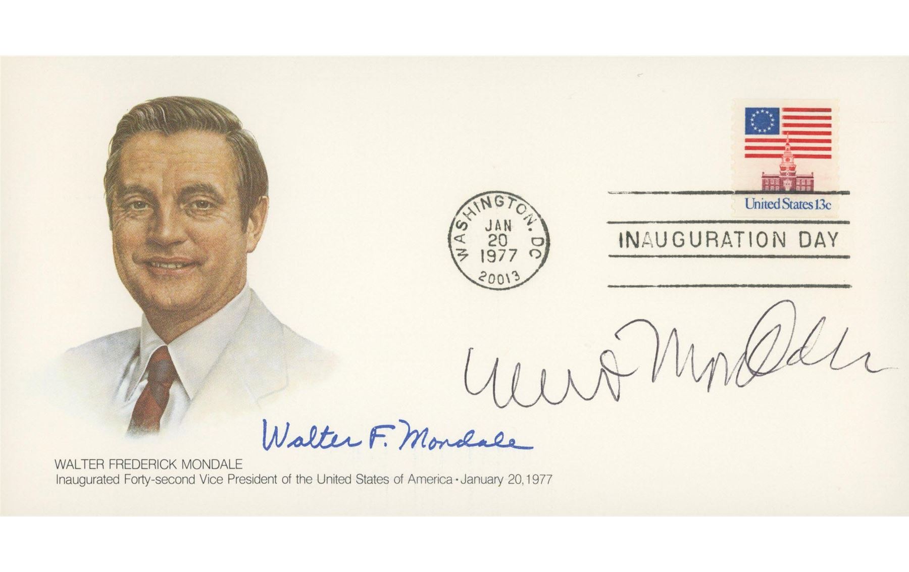 Walter Mondale signed envelope