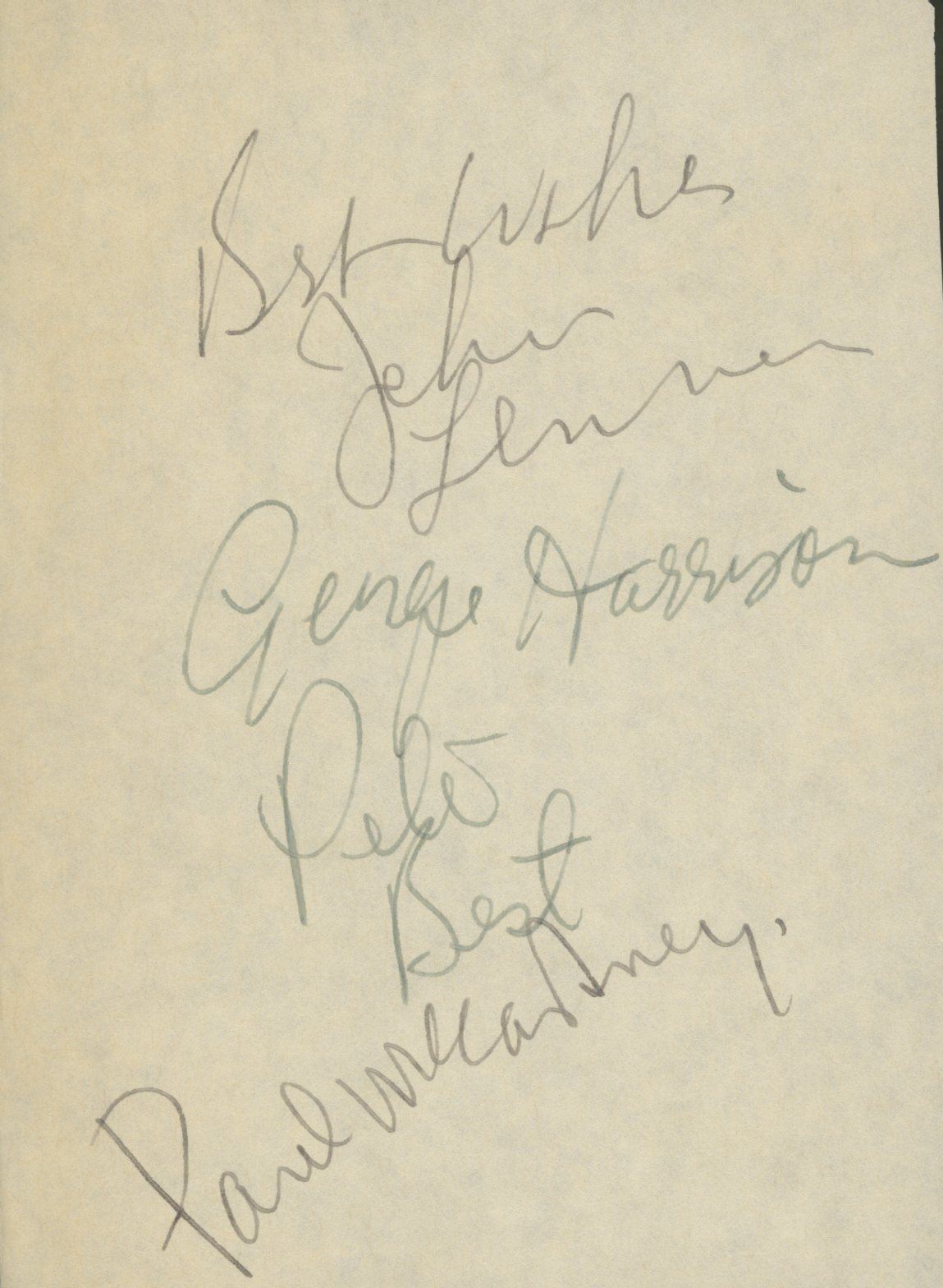 The Beatles signature cut. GFA Authenticated