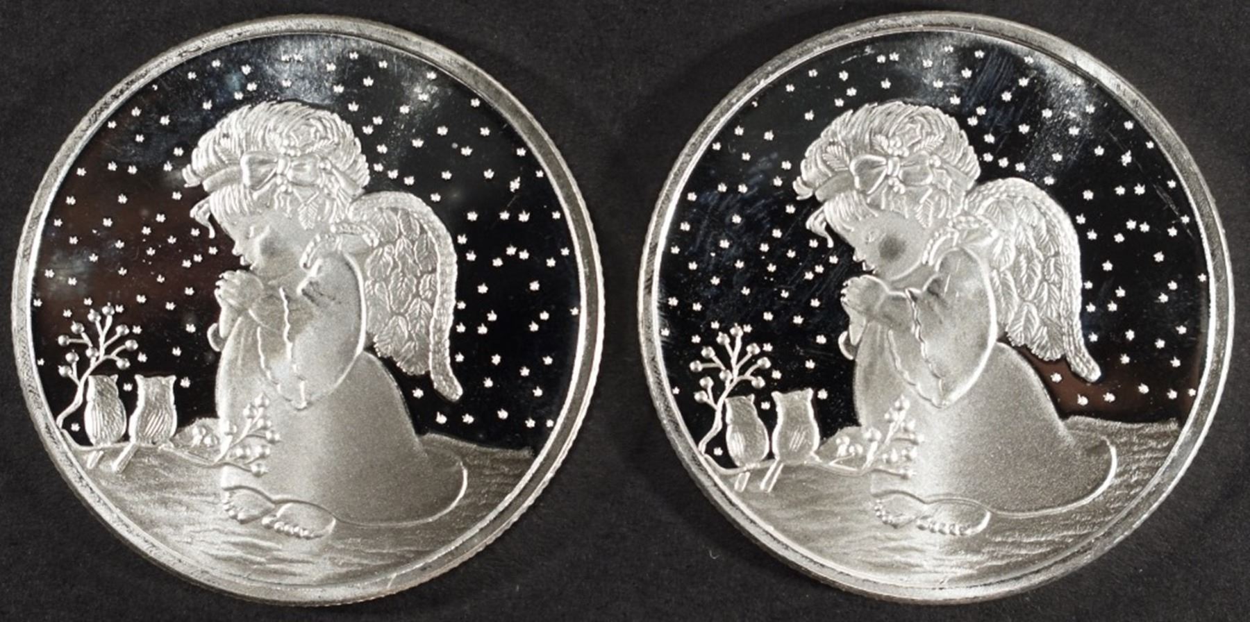 (2) 1 OZ .999 SILVER 2023 ANGEL ROUNDS