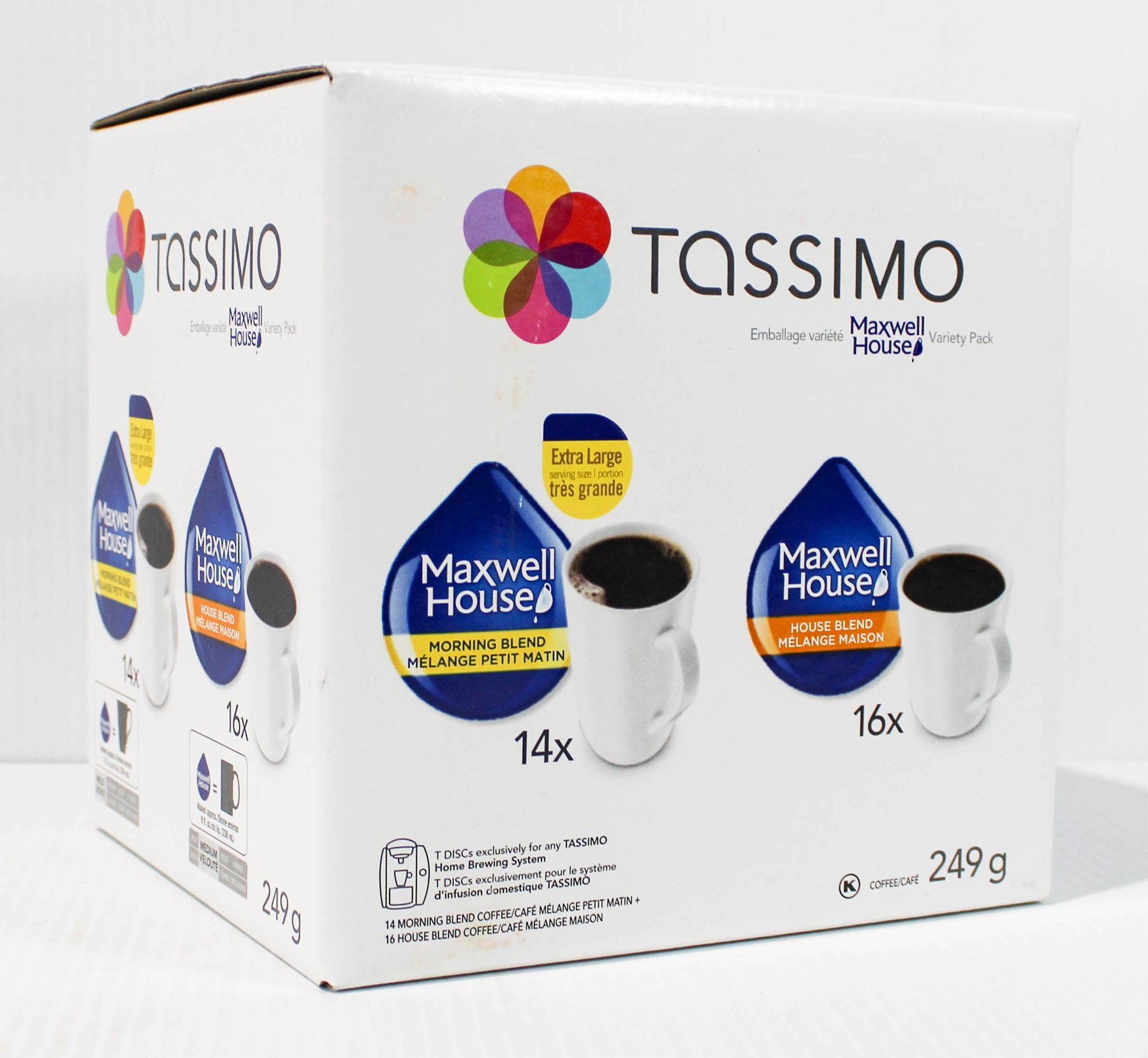TASSIMO MAXWELL 14XHOUSE MORNING & 16XHOUSE BLEND