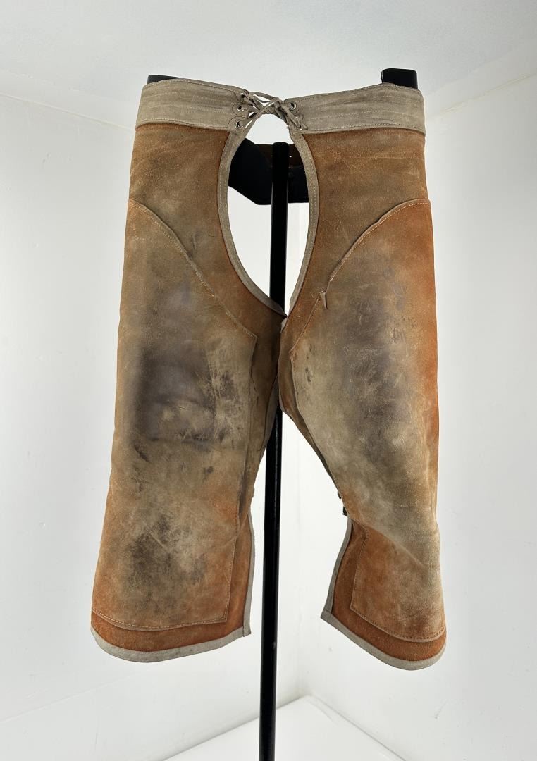 Montana Ranch Worn Chinks Horse Shoeing Chaps