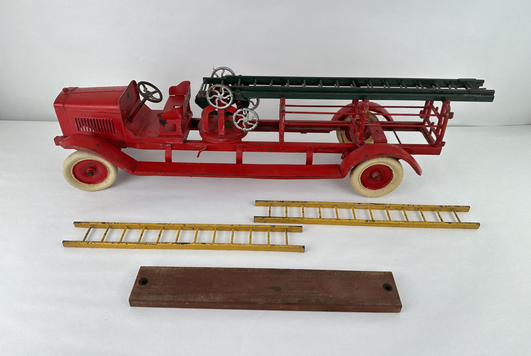 Antique Kingsbury Toy Aerial Fire Ladder Truck