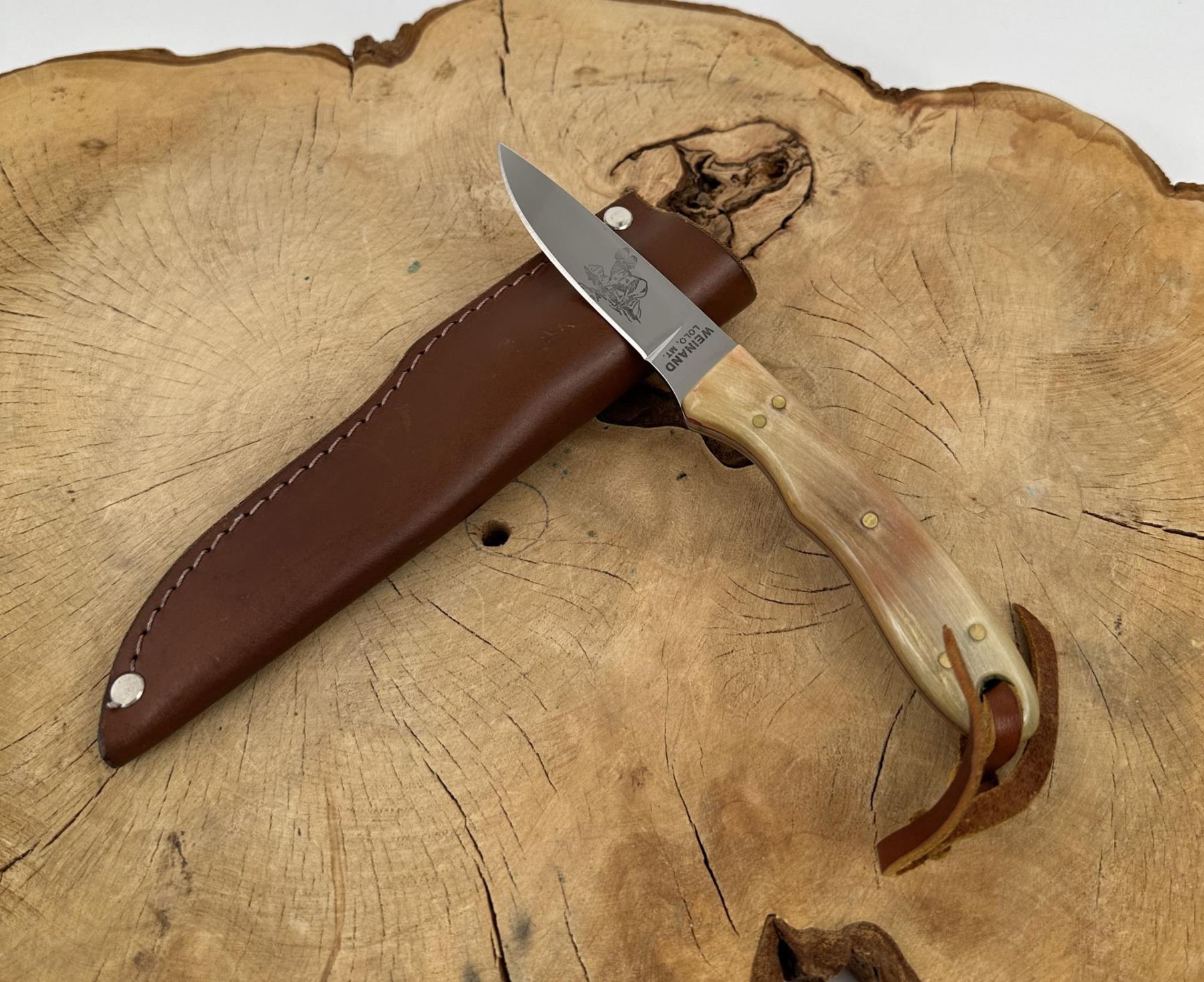 Gerome Weinand Lolo Montana Ram Horn Handle Knife