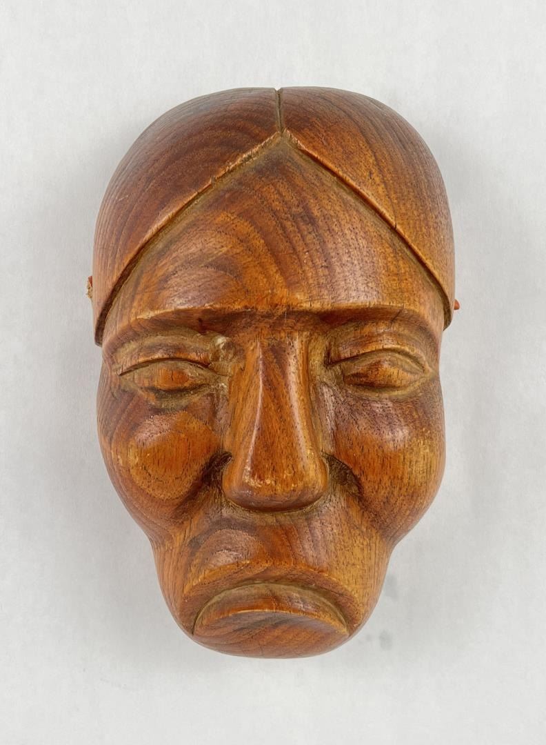 Japanese Carved Wood Wall Mask