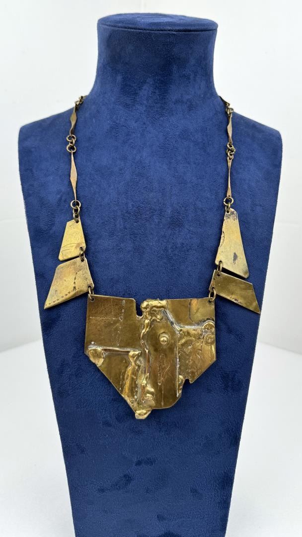 Bruce Garner Bronze Brutalist Necklace