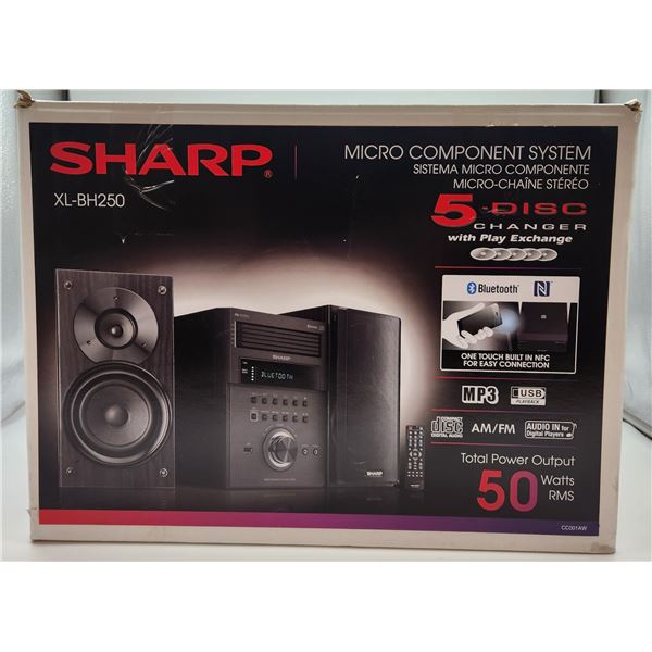 Sharp XL-BH250 Micro System 5 Disc CD Changer 50 Watts