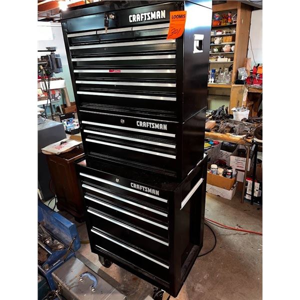 LIKE NEW CRAFTSMAN ROLLING 3 PIECE STACK ON TOOL BOX