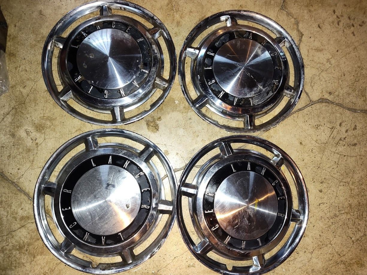 1950's DODGE LANCER FACTORY HUB CAPS (S/4)