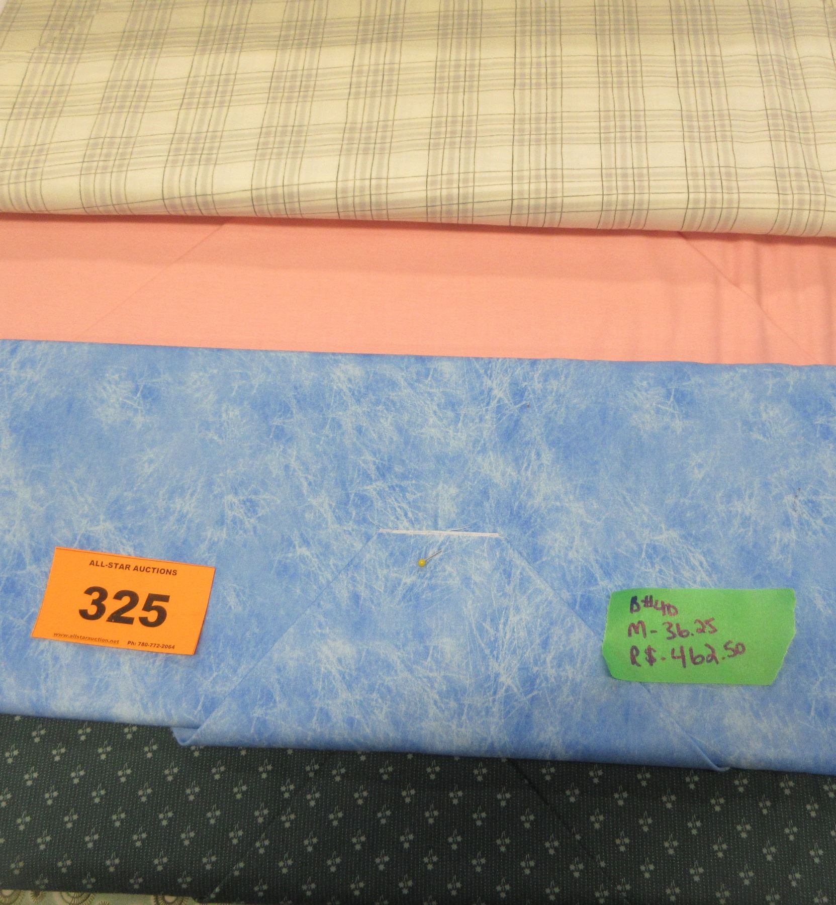 NEW FABRIC (S #6): 5 BOLTS OF ASSORTED FABRIC (APPROX 25 METERS ...