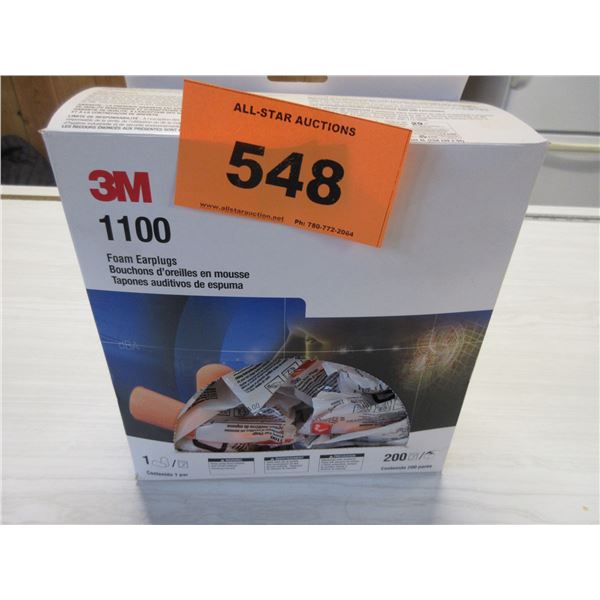 PARTIAL BOX OF 3M FOAM EAR PLUGS