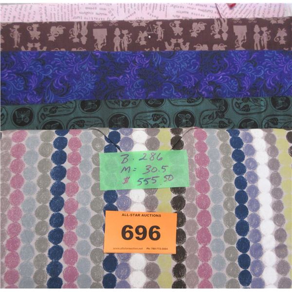 NEW FABRIC (S #63): 5 BOLTS OF ASSORTED FABRIC (APPROX 30.5 METERS ...