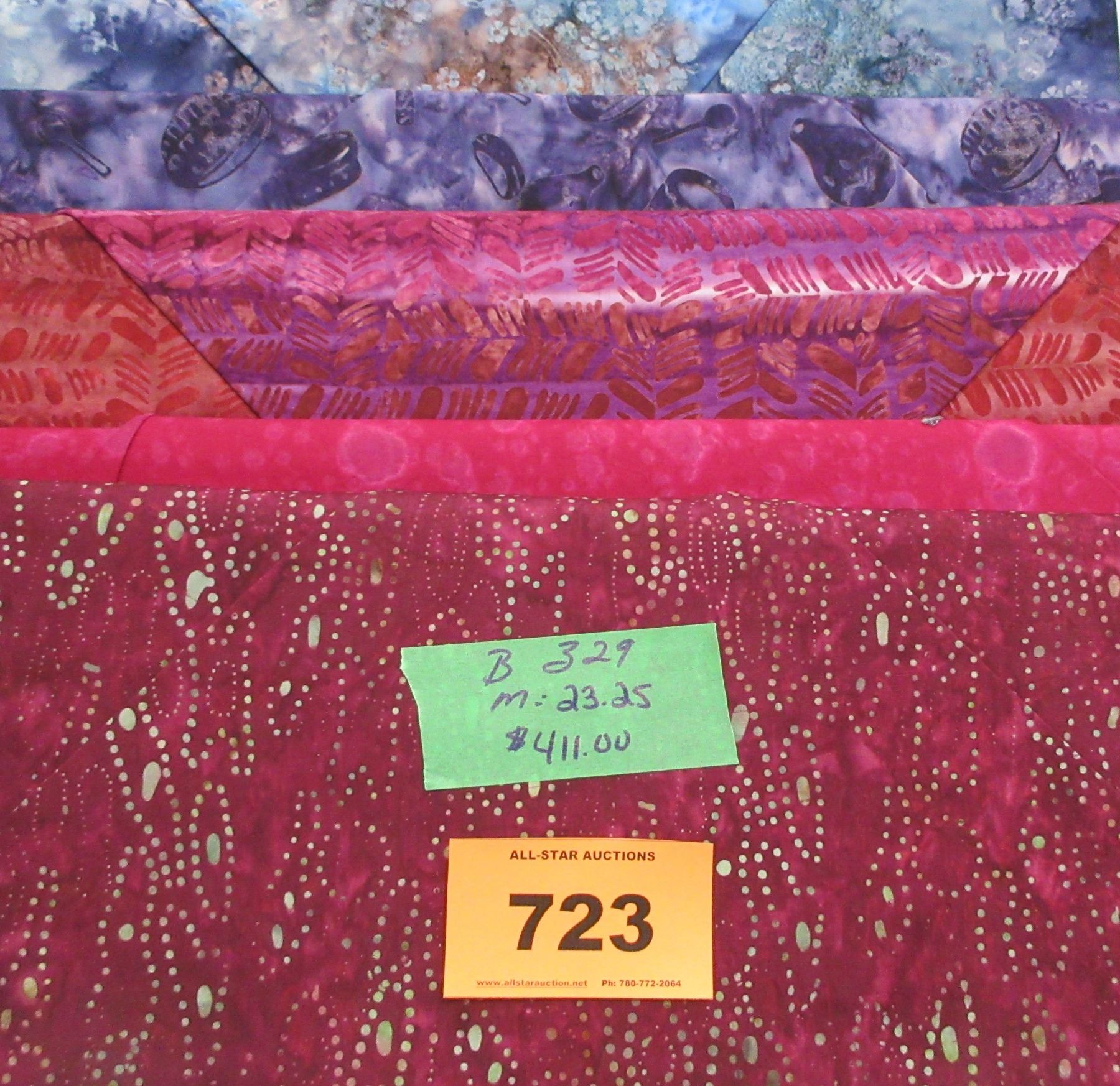 NEW FABRIC (S #69): 5 BOLTS OF ASSORTED FABRIC (APPROX 23.25 METERS ...