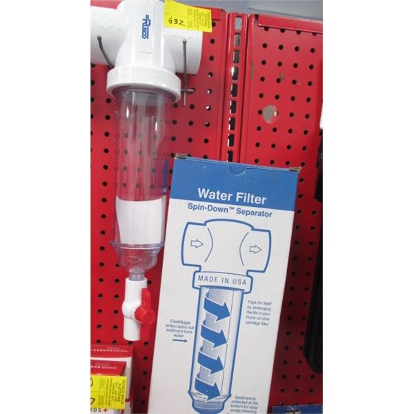 Water Filter Spin Down Separator