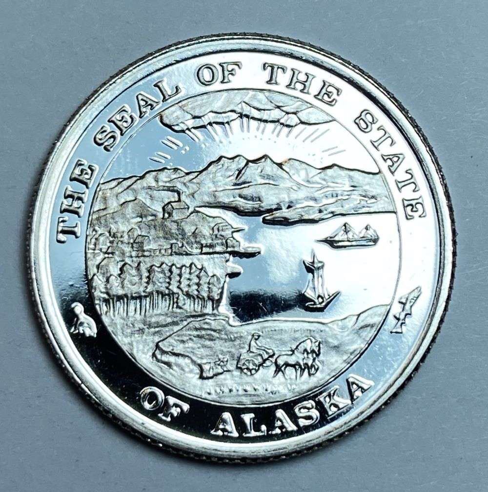 Rare 1993 Alaska "The Wolf" Silver