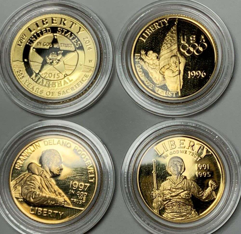 (4) United States Modern Gold $5 Commemorative