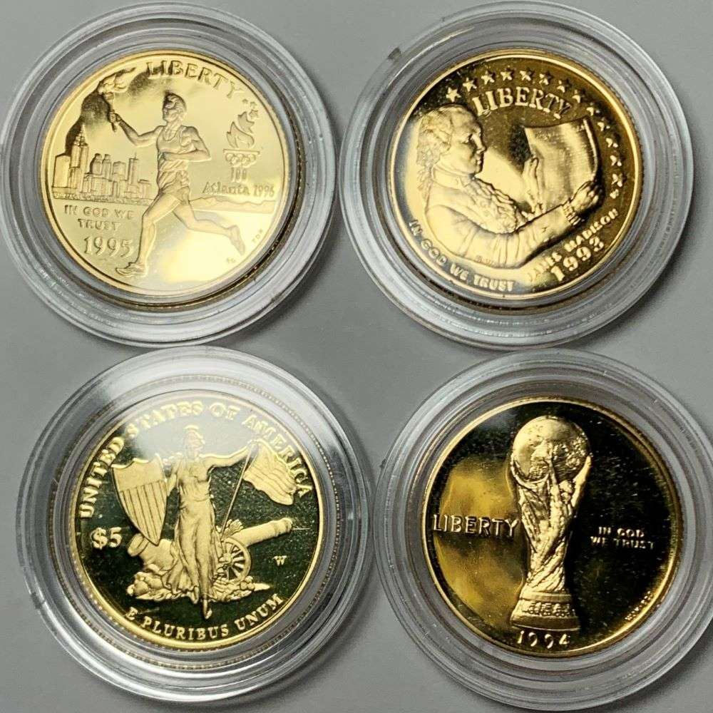 (4) United States Modern Gold $5 Commemorative