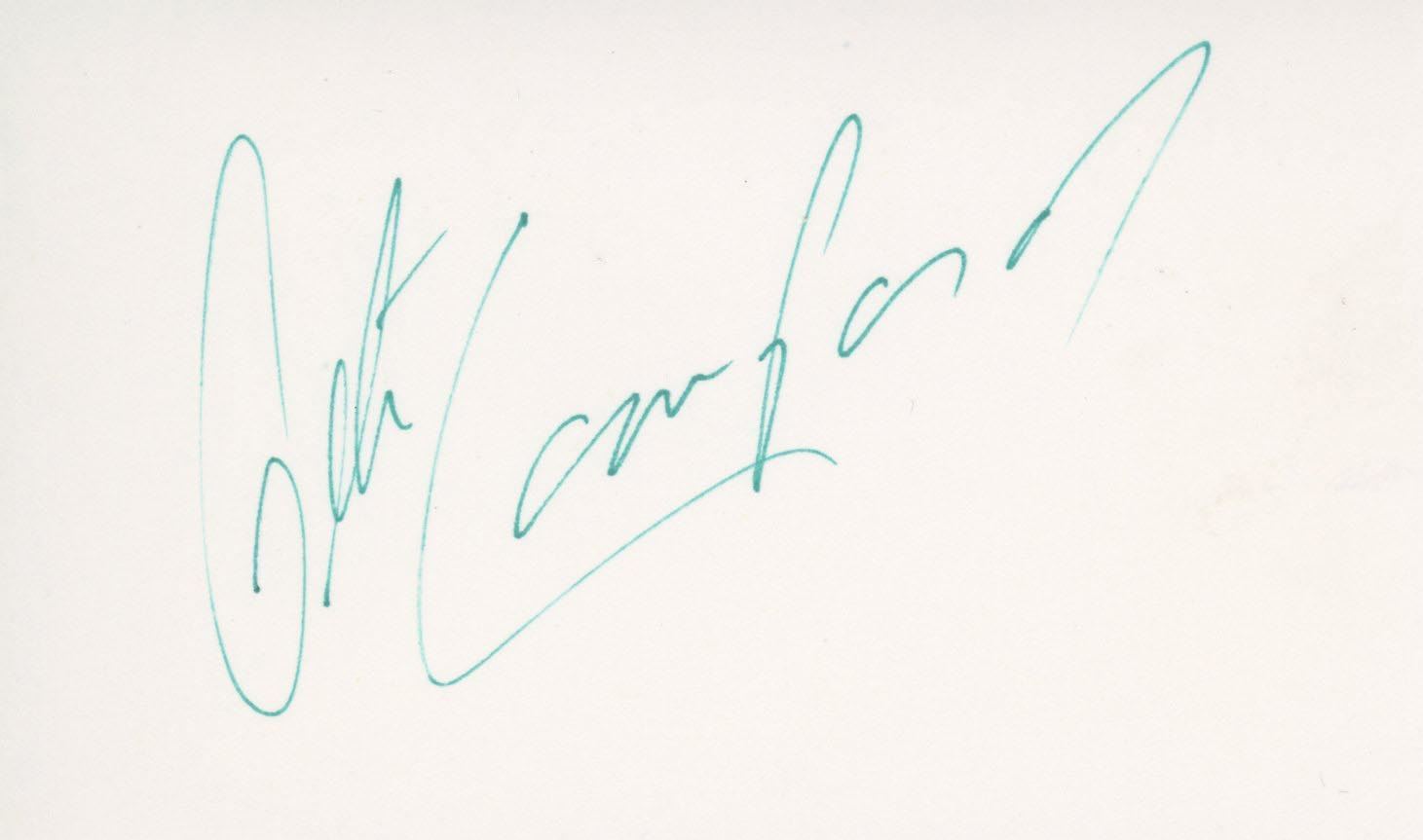 Peter Lawford Rat Pack signature cut. GFA Authenticated