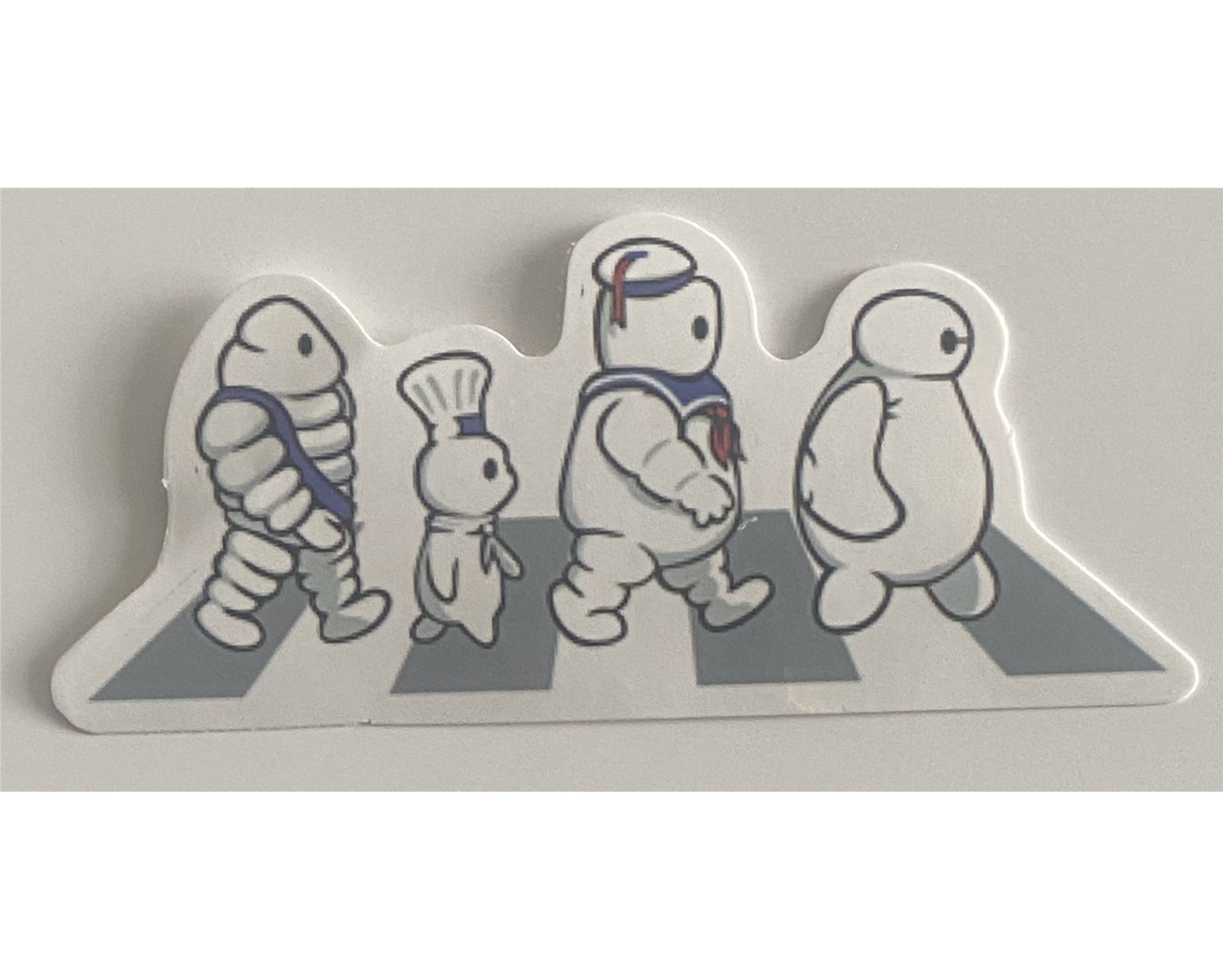 Michelin Man Pillsbury Doughboy "Abbey Road" inspired sticker