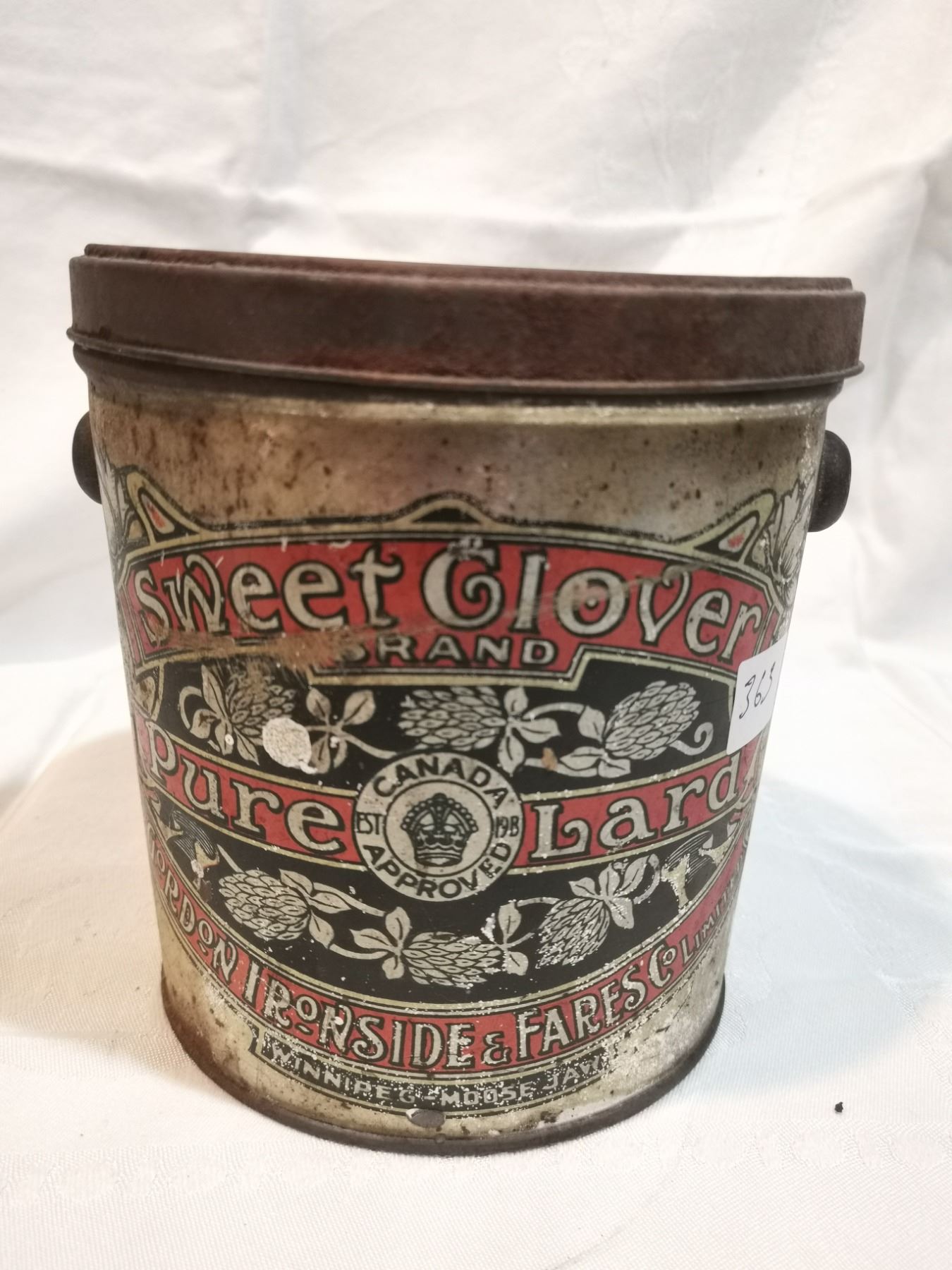 Sweet Clover pure lard tin (5lbs) - Schmalz Auctions