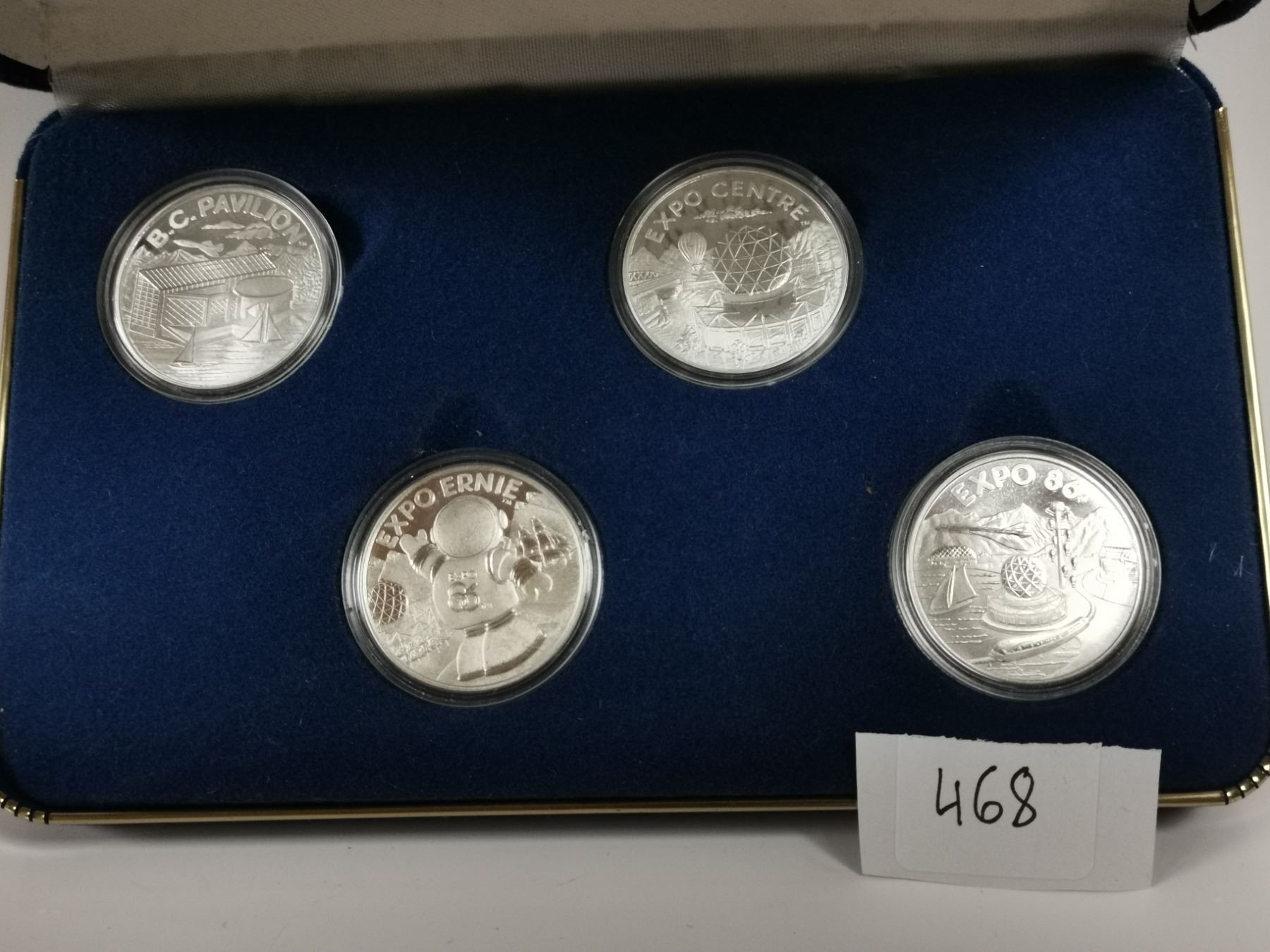 1986 EXPO 86', 4 big fine silver medallions - Schmalz Auctions