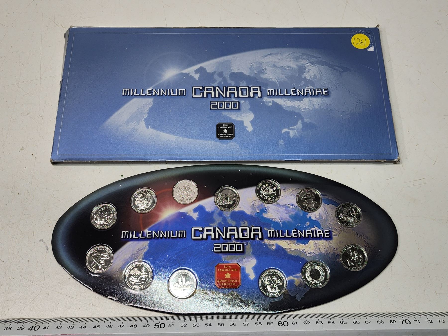 2000 Millennium Canadian 25 cent coins set