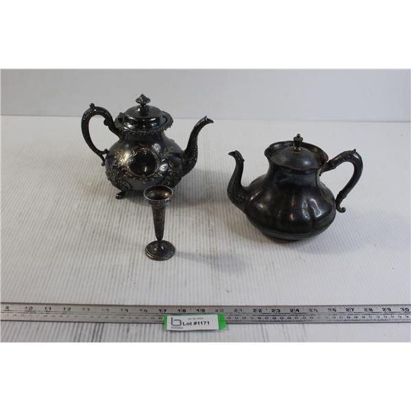 Silverplated Teapots And Goblet Bodnarus Auctioneering
