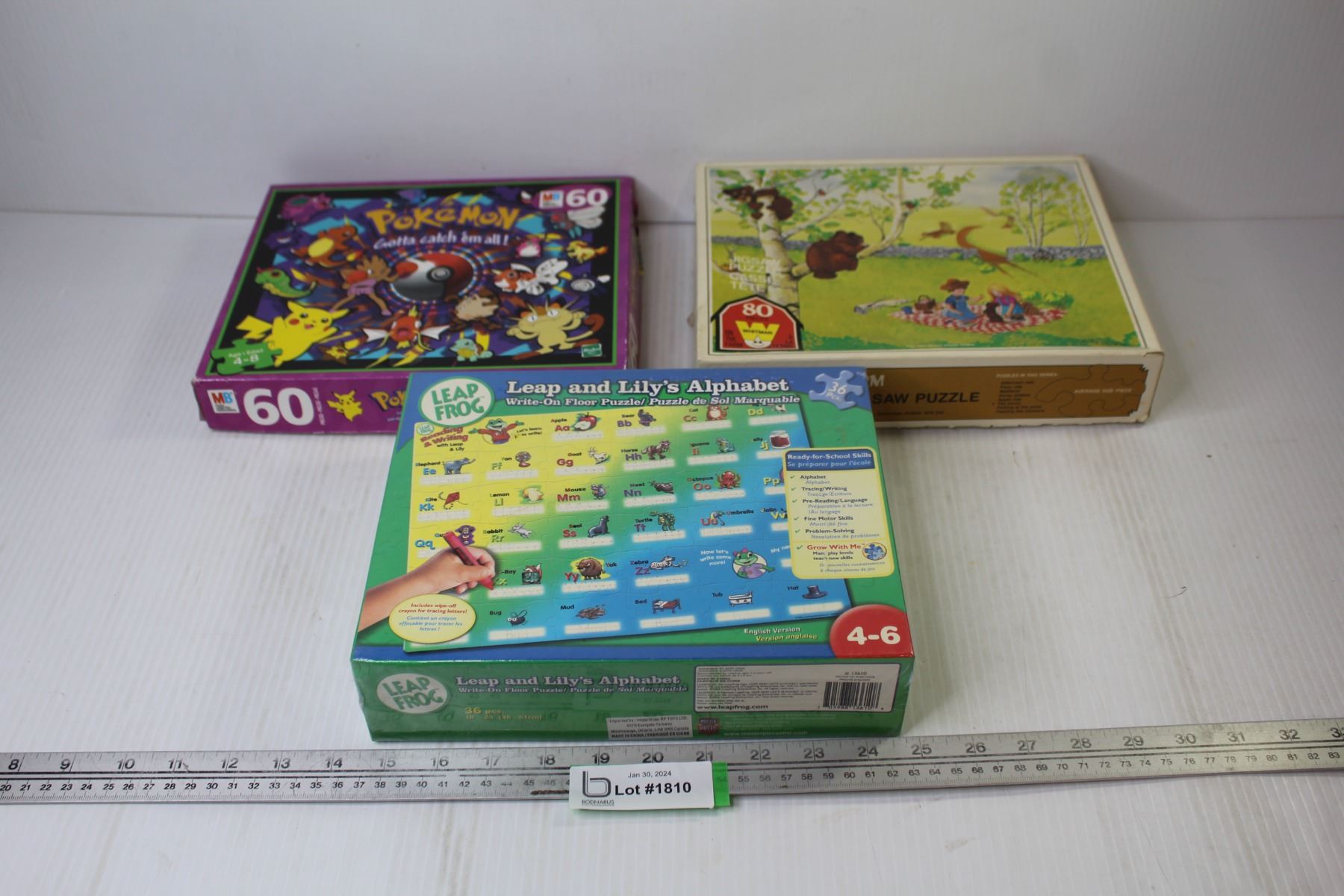 Leap Frog Alphabet Puzzle, (2) Jigsaw Puzzles - Bodnarus Auctioneering Leap Frog Alphabet Puzzle, (2) Jigsaw Puzzles - Bodnarus Auctioneering