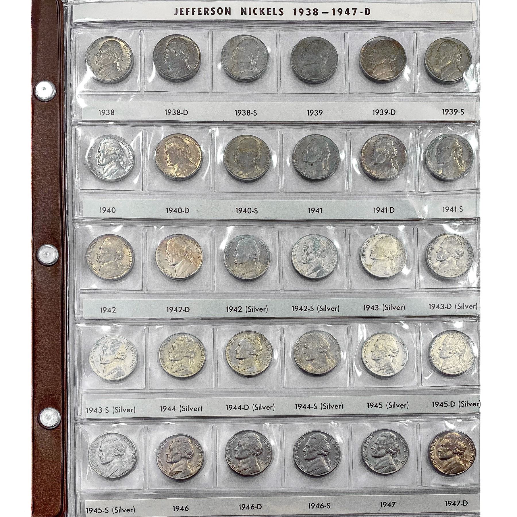 1938-1998 Jefferson Nickel Collection [174 Coins]