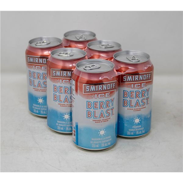 6 Pack Of Smirnoff Ice Berry Blast 355ml 5