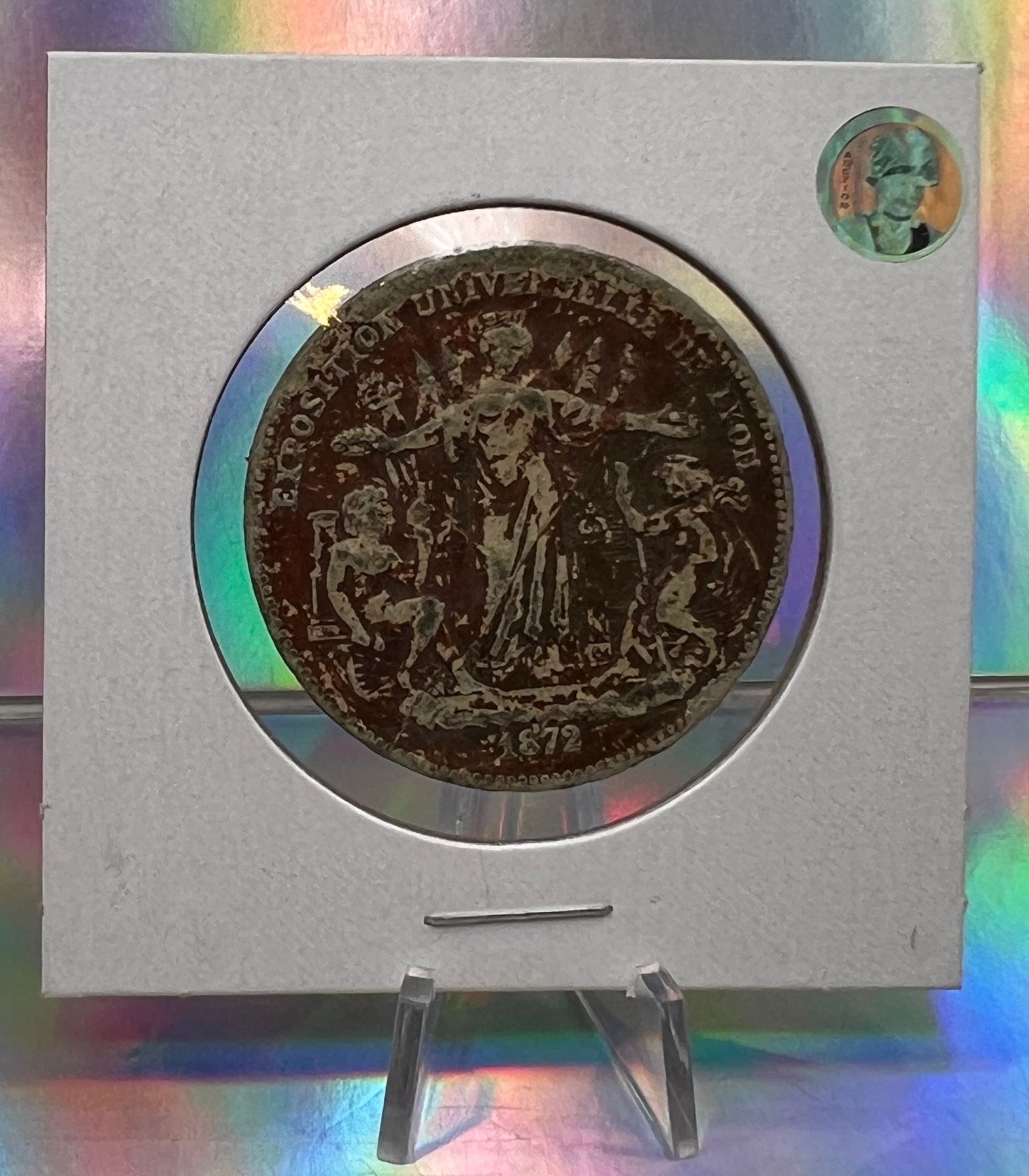 1872 Exposition Universelle de Lyon, Medaille d'or pour l'invention du ...
