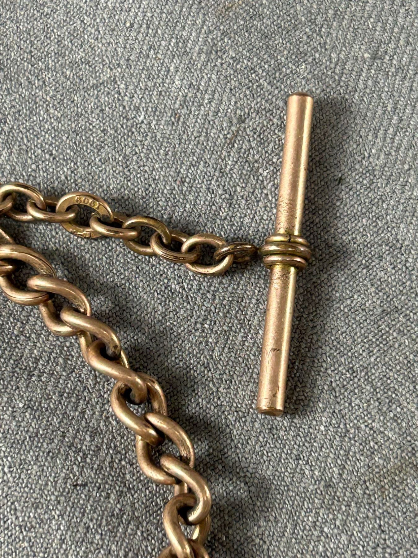 Vintage Pocket Watch Chain. Marked Masterie.