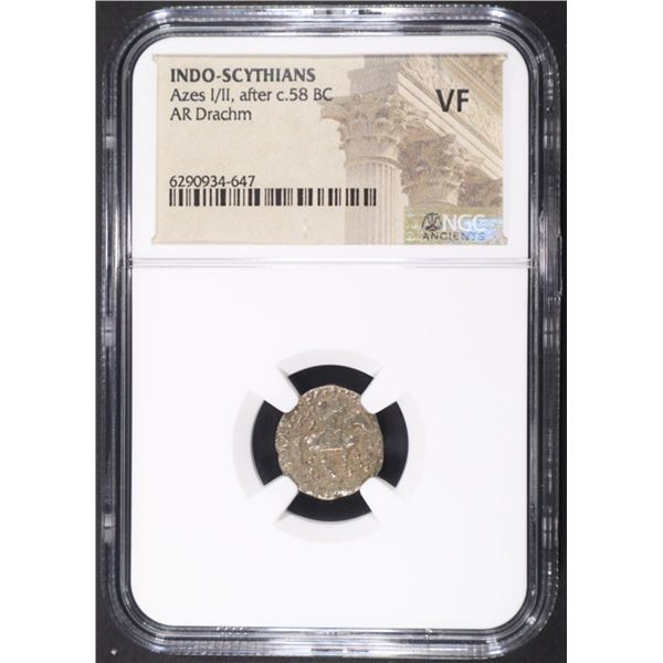 AFTER c.58 BC AZES I/III INDO-SCYTHIANS COIN