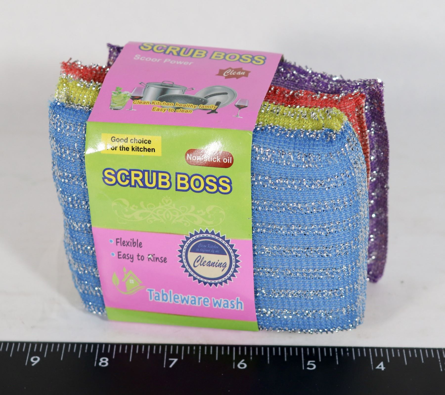 NEW 4 PACK KITCHEN DISH SCRUBBERS