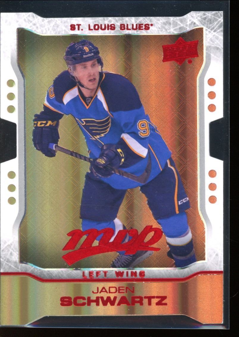 2014-15 Upper Deck MVP Colors and Contours #26 Jaden Schwartz Gold Die-Cut