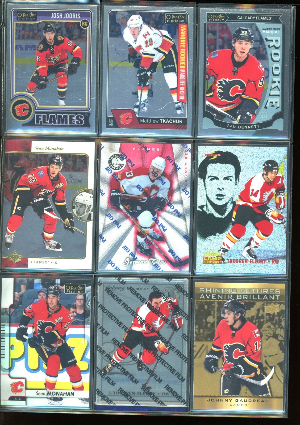 9 NHL Calgary Flames Rookie & Insert Cards