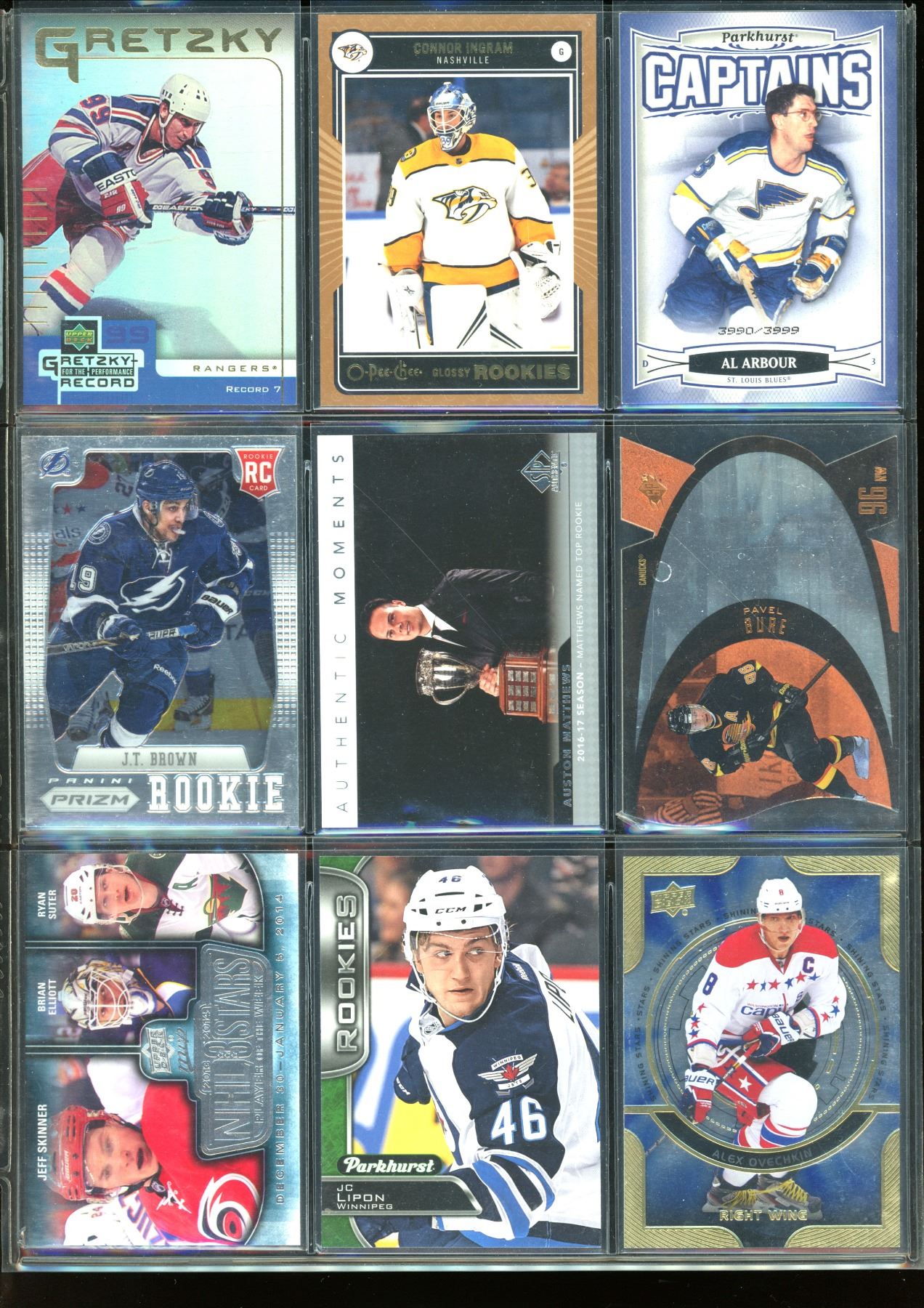 9 Different NHL Star & Semi-Star Player Hockey Cards