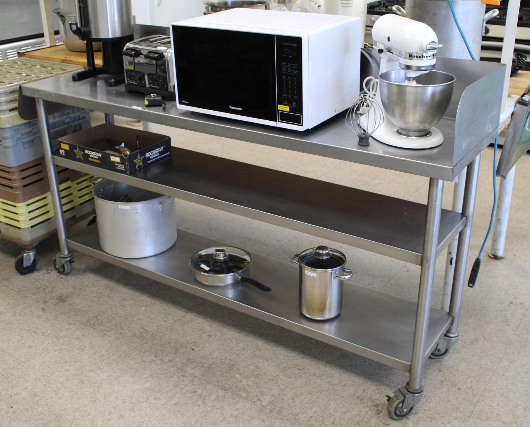 ROLLING RESTAURANT PREP TABLE