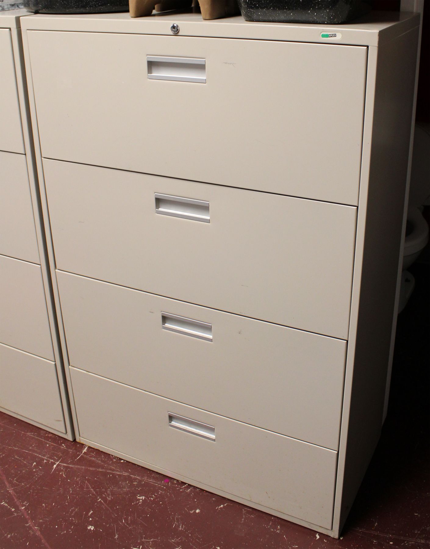 FOUR DRAWER STAPLES FILING CABINET