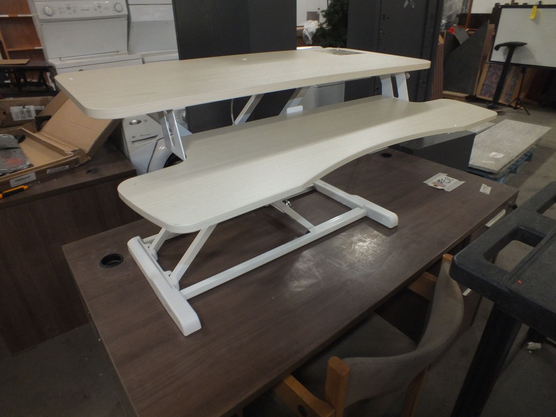 White Desk Riser