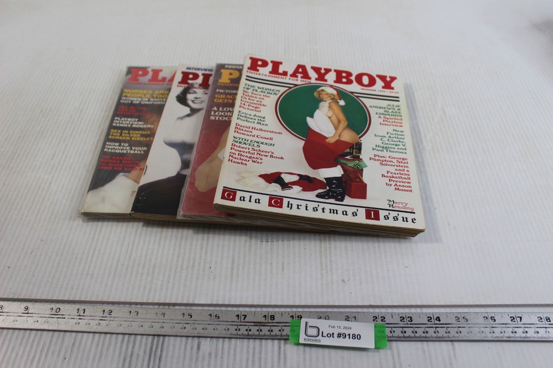 (4) 1980s Playboy Magazines - Bodnarus Auctioneering