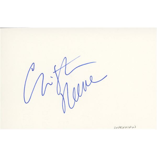 Christopher Reeve signature cut