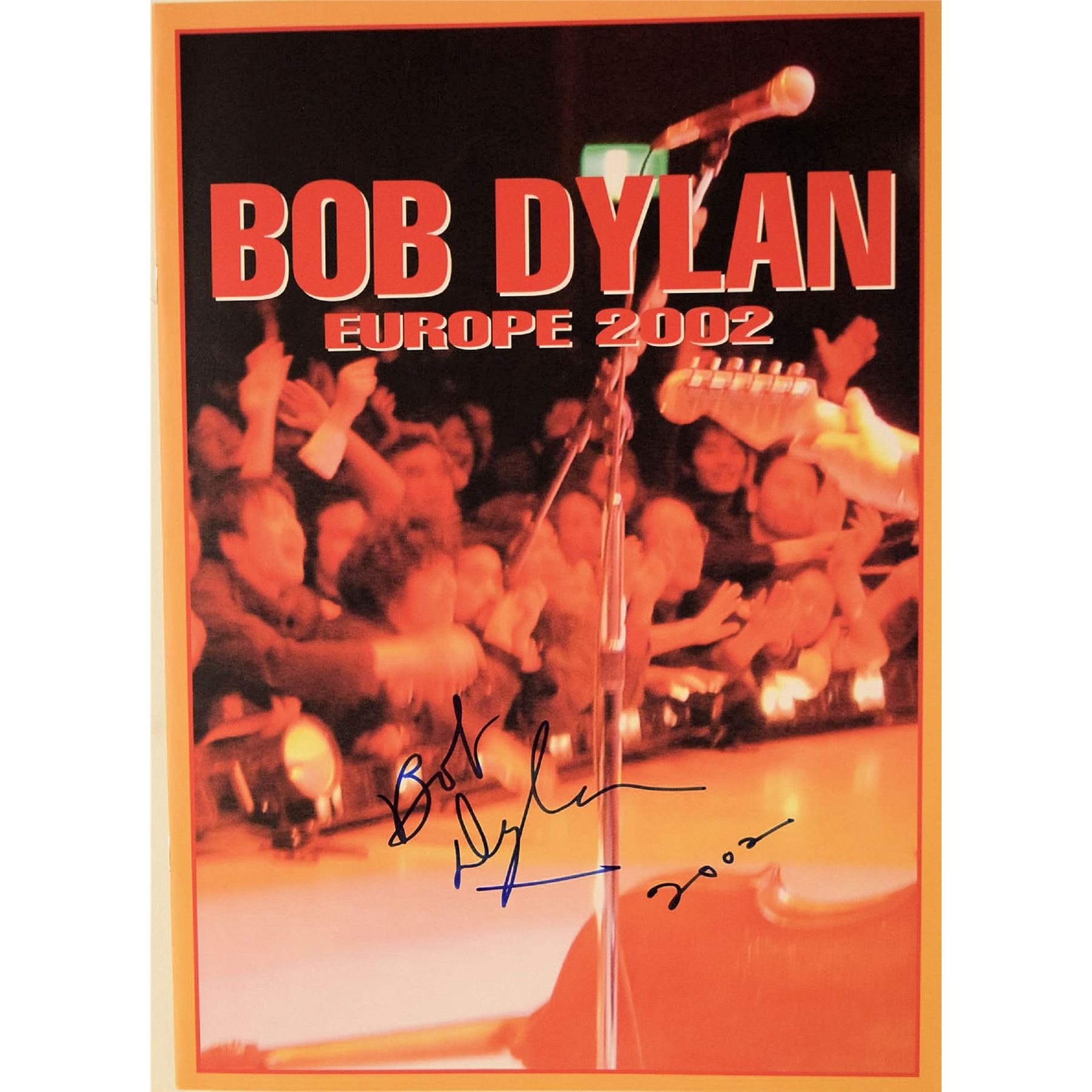 Bob Dylan autographed 2002 Europe World Tour Book
