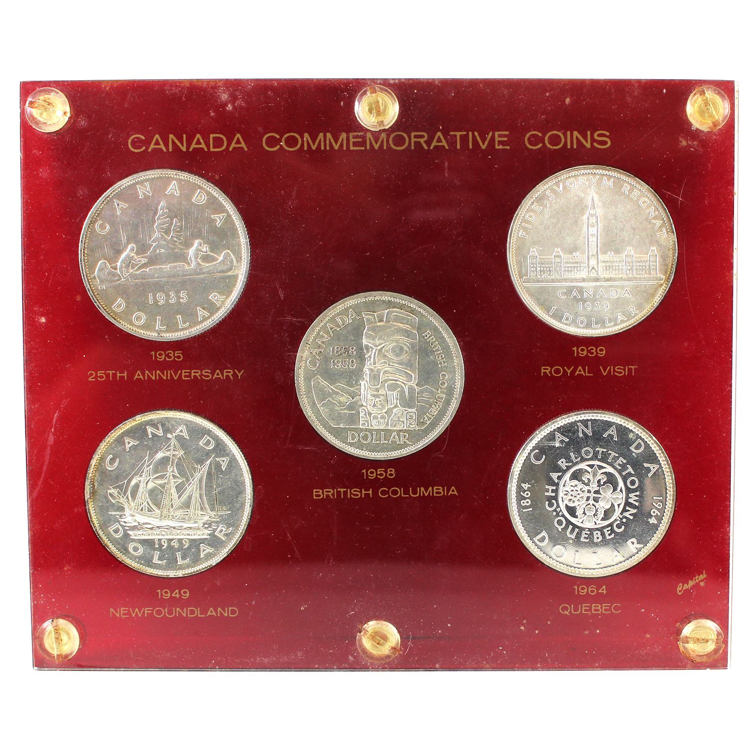 1935-1964 Canada Commemorative Coin Set in Hard Plastic Holder