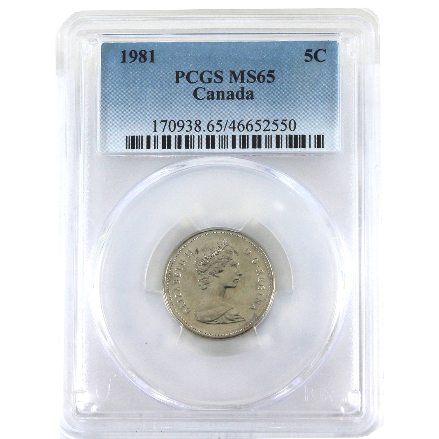 5-cent 1981 PCGS MS65